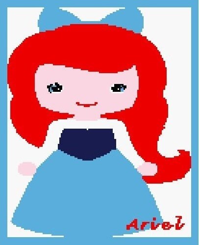 Blue Dress Mermaid Crochet C2C Blanket Graph – Arizonado Designs